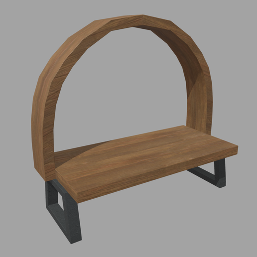🪵 Low Poly Wooden Bench // Design 010・ STL File for 3D printing・Cults