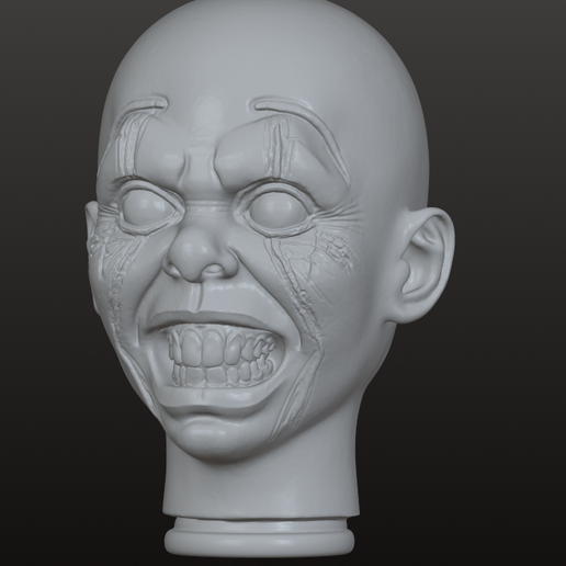🤡 Jeffrey Horror Clown Doll Head Creepy Gothic Art Sculpt・ STL File for ...