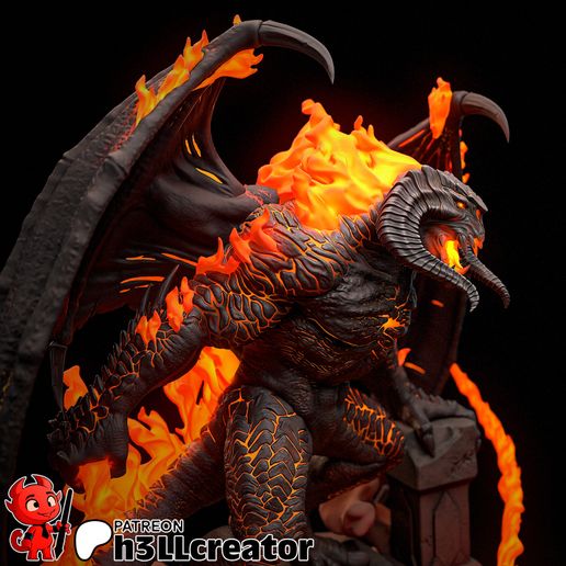 🧙‍♂️ Balrog・ STL File for 3D printing・Cults