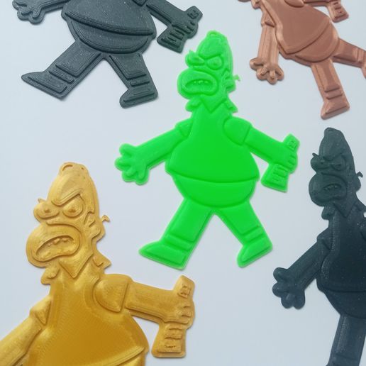 Archivo STL Pin Papa Enojado / Los Simpsons 🧷 ・Modelo para descargar y ...