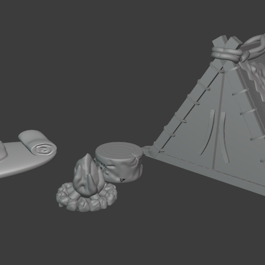 Archivo STL Set de camping 🏕️ ・Modelo de impresión 3D para descargar・Cults