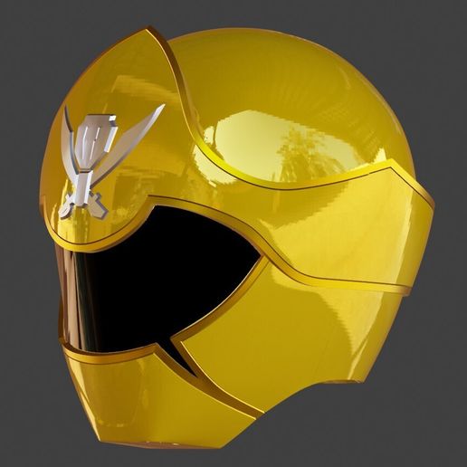 🪖 Kaizoku Sentai Gokaiger Yellow Helmet 3D print model・ 3D File for 3D ...