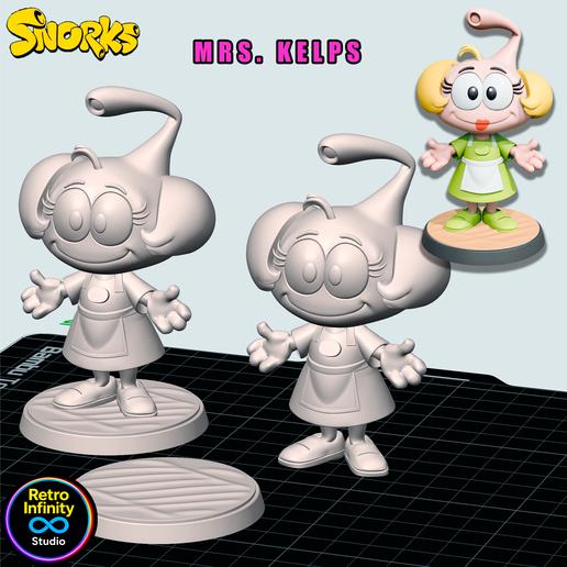 ♾️ Mrs. Kelp - Snorks Pack 2 3D collectible figure (100mm) | Retro ...