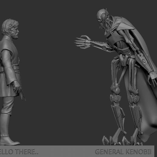 Kenobi and Grievous・ 3D File for ・Cults