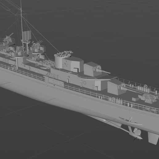 🚢 German T-61 destroyer 3D model material・ OBJ File for 3D printing・Cults