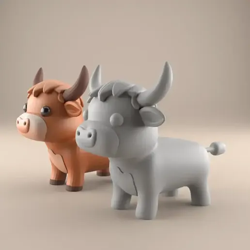 🐄 Cute Cow 3D STL Model for Print - Desk Decor・ STL File for 3D ...