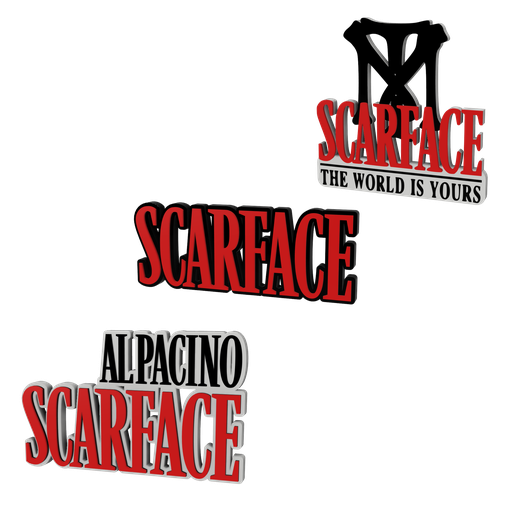 STL file 3D MULTICOLOR LOGO/SIGN - Scarface: The World is yours (Three Variations) 🗺️ ・3D ...
