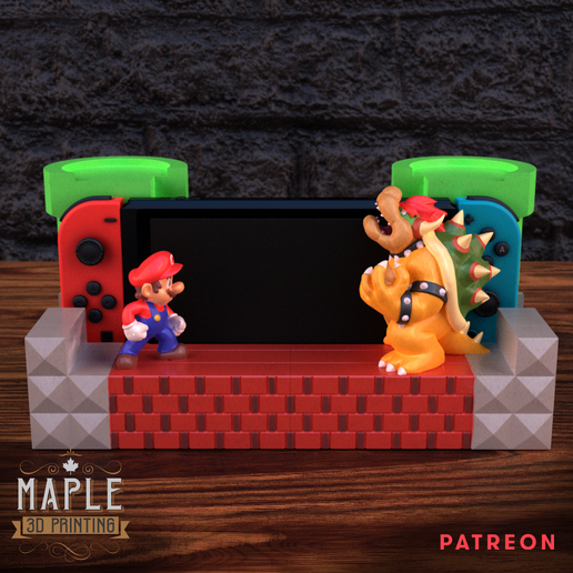 Fichier STL Station d'accueil Mario & Bowser pour Nintendo Switch 🚉 ...