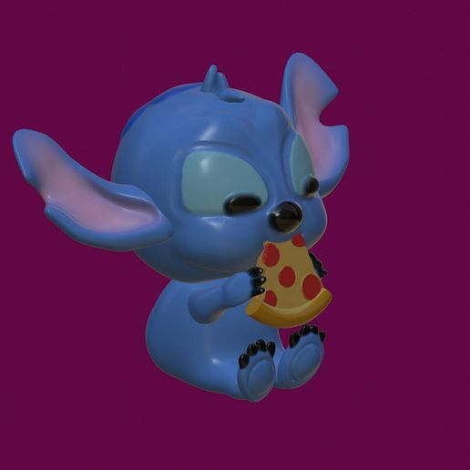 🍕 Stitch pizza・Free STL File for ・Cults