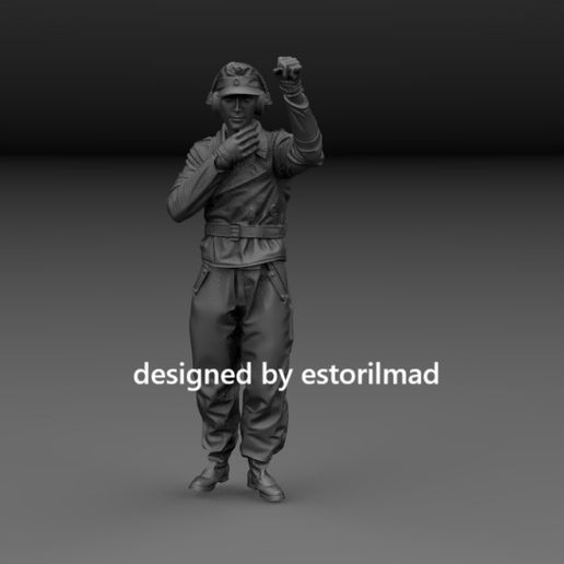 🪖 WW2 GERMAN TANK DRIVER V7・ STL File for 3D printing・Cults