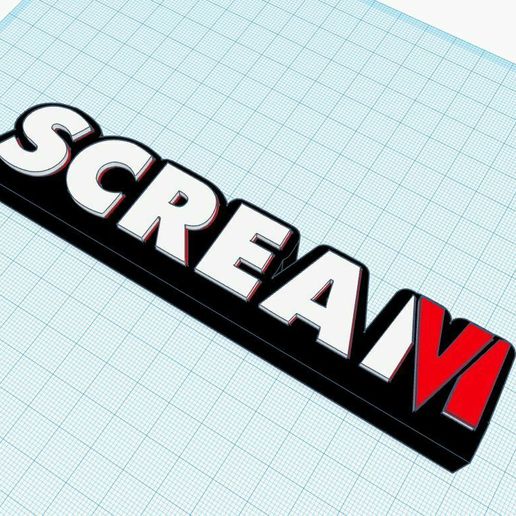 arquivo STL SCREAM 6 letrero decorativo [Easy Print] 🕹️ ・modelo para ...