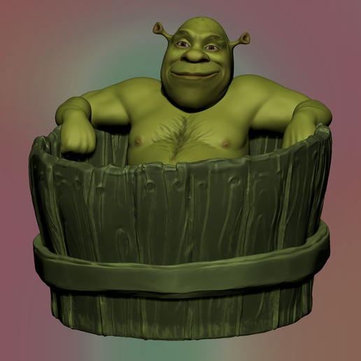 🍿 Shrek Popcorn Bucket・Archivo STL para Impresión 3D・Cults