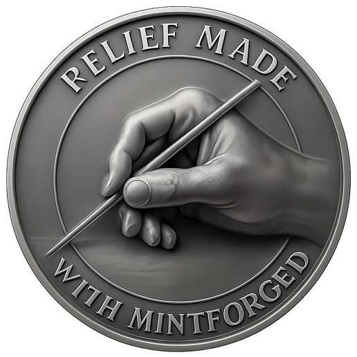 🎨 ART MADE WITH OPEN AI TEST COIN・Free STL File for 3D printing・Cults