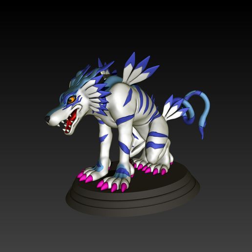 STL file Garurumon Digimon Fan Art 🐉 ・3D printable design to download・Cults