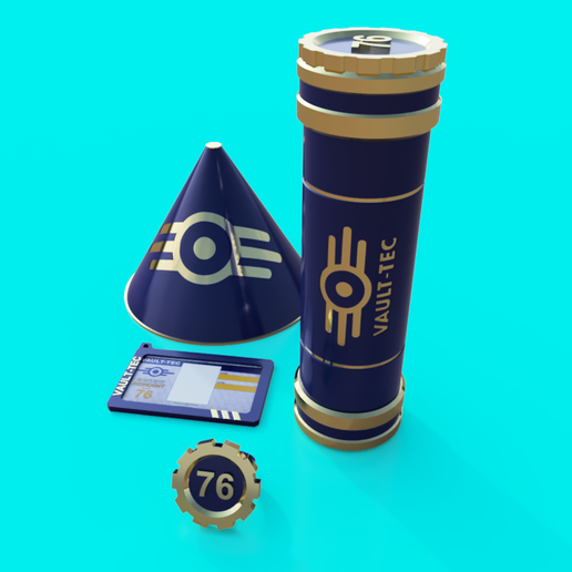 🎓 Fallout 76 VTU Graduation Kit・ 3D File for 3D printing・Cults