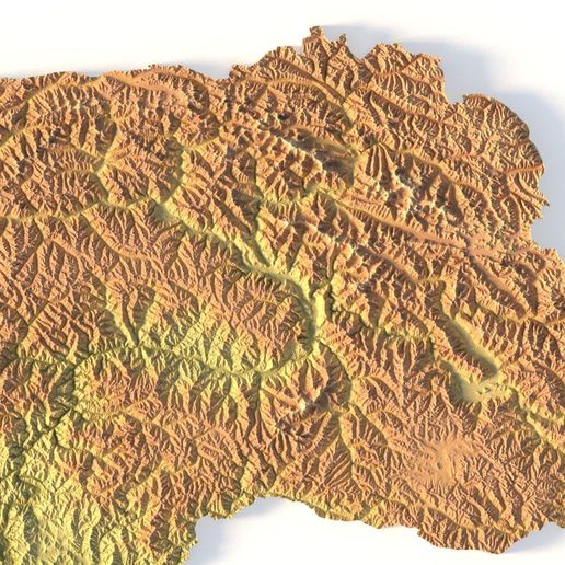 🇵🇰 Pakistan Topographic Map – 3D Model for 3D Printing & CNC Carving ...