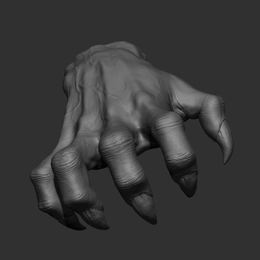👹 3 Creature hand poses・ 3D File for ・Cults