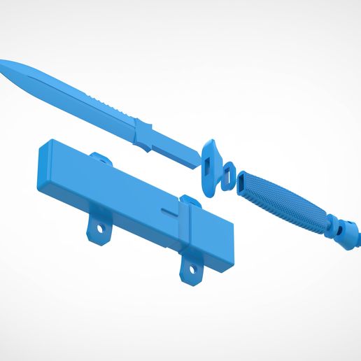STL file Dagger and Scabbard from the Deadpool and Wolverine 2024 🗡️ ...
