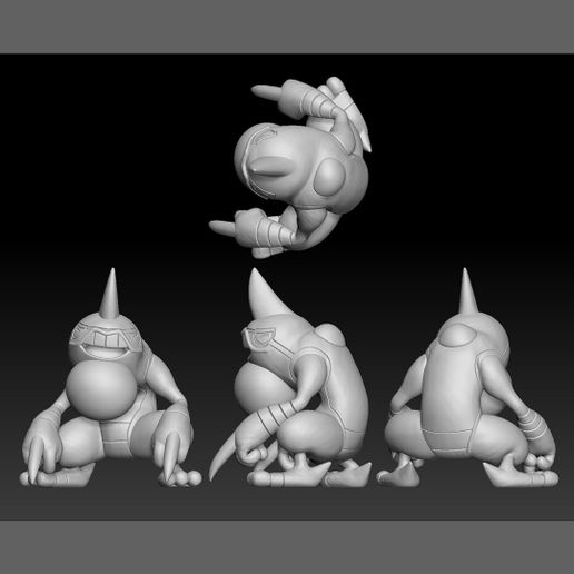 🐉 Pokemon Croagunk Toxicroak・ STL File for 3D printing・Cults