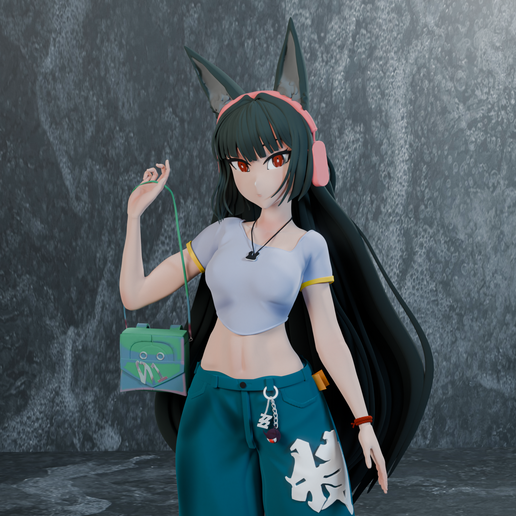 Archivo STL Miyabi Hoshimi (casual wear version) from Zenless zone Fanart 👧 ・Plan para descargar ...