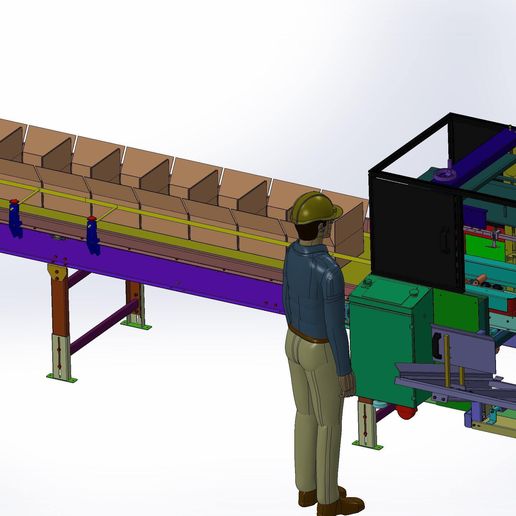 🍾 3D CAD Model Bottle Carton Packing Line with Robotic Sorting ...