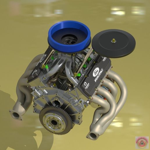 🚙 FORD FR9 EFI V8 NASCAR 358ci - ENGINE・ STL File for 3D printing・Cults