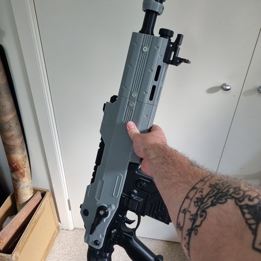 3D printed Laser rifle prop for Cosplay/Display • made with Creality K1 ...