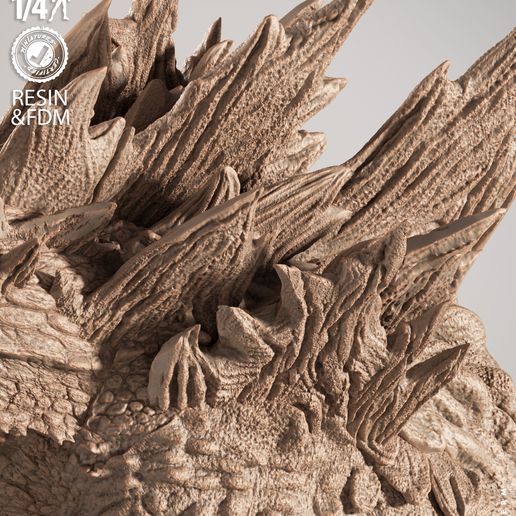 🎬 WICKED MOVIES GODZILLA PORTRAIT BUST: TESTED AND READY FOR 3D ...