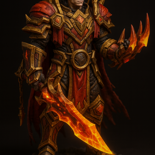 🗿 Felcore Paladin – Realistic Dark Fantasy Figurine (OBJ with Textures ...