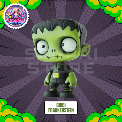🎃 Chibi Frankenstein 3D Model・Free STL File for 3D printing・Cults