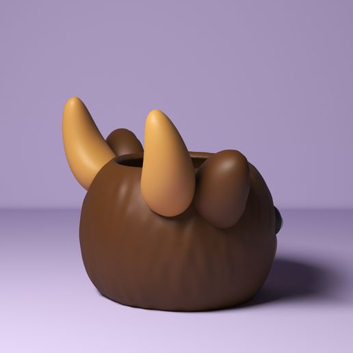 Archivo STL Highland Cow Planter 🐄 (3MF)・Objeto imprimible en 3D para ...