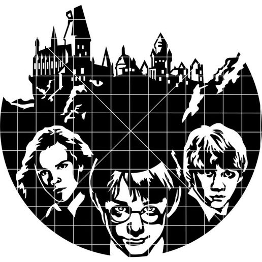 ⏺️ Harry Potter for laser cutting on vinyl record DXF file・Archivo DXF ...