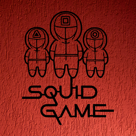 STL file Squid Game Wall Art 2D 🦑 (3MF)・3D printer design to download・Cults