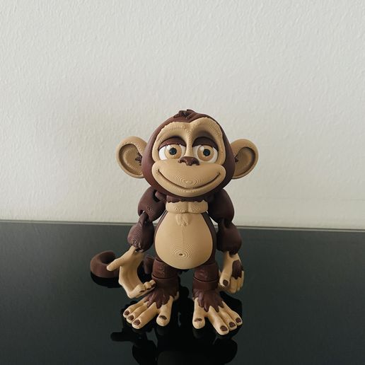 Impressão 3D para Flexi Factory Monkey with Tree and Banana: 3mf ...