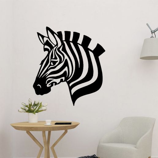 zebra head wall mount