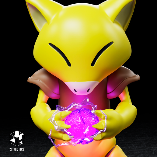 🐉 Pokemon Abra Personalizado・ STL File for 3D printing・Cults