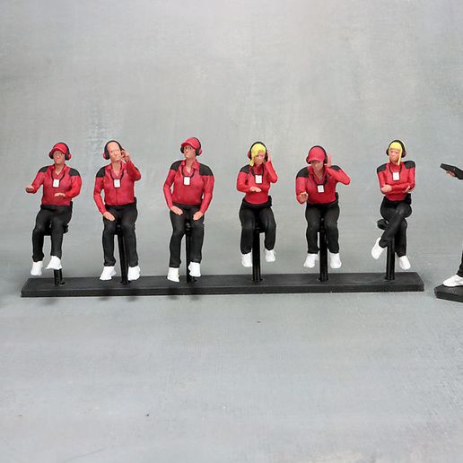 🌆 WOSC - Pit Wall Crew - Set #01 [People & Characters]・ 3D File for 3D ...