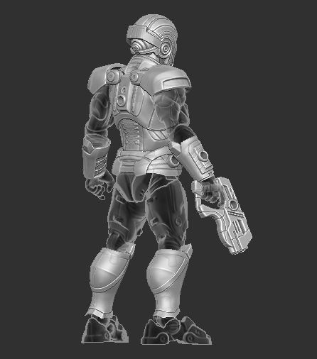 🧸 Commander Shepard Mass Effect Kit for Cosmic Legions・ 3D File for ・Cults