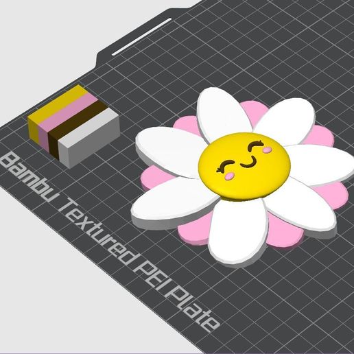 💐 Daisy decorative flower wall decoration, cute daisy・ STL File for 3D ...