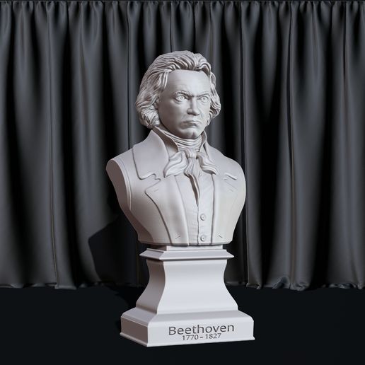 🚐 Ludwig van Beethoven Bust Model Printing Miniature Assembly File STL ...