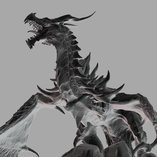 🐉 Alduin - Skyrim・ STL File for 3D printing・Cults