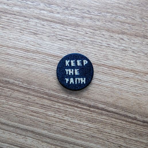 🧷 Keep the faith pin・ 3MF File for 3D printing・Cults