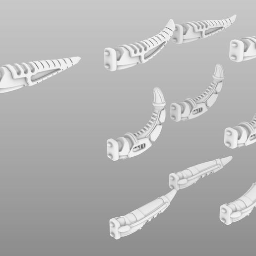 🆓 Suturus Pattern Free Mechanized Spikes/Tusks/Horns・Free 3D File for ...