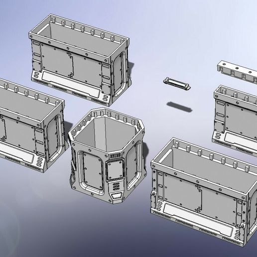 🥼 Basic Walls and Column for the "Lab" Zone Mortalis 28mm・ STL File for ...