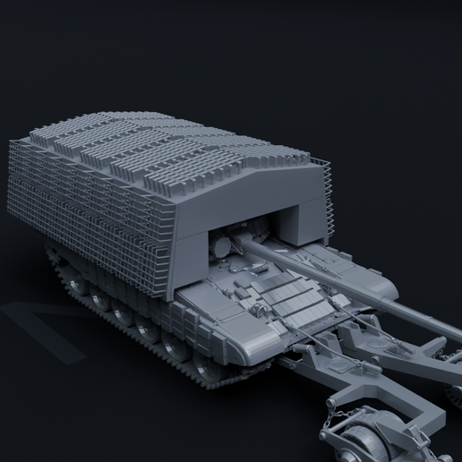 3D file Russian T72B KMT 7 Turtle tank 🐢 ・3D printer design to download ...