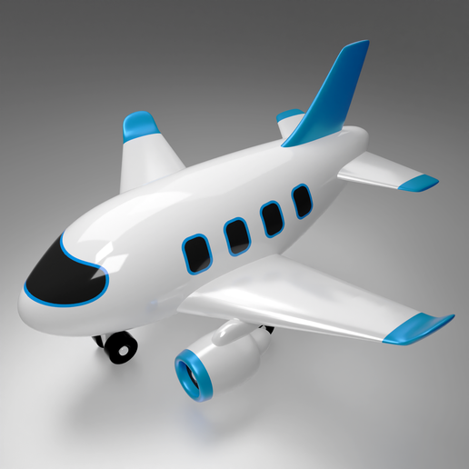 🛩️ Toy Airplane with Articulated Wheels (Multicolour 3D Printable)・ STL ...