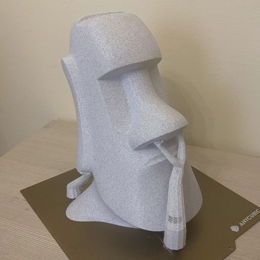 3D printed Moai Headset Support • made with AnyCubic Vyper・Cults