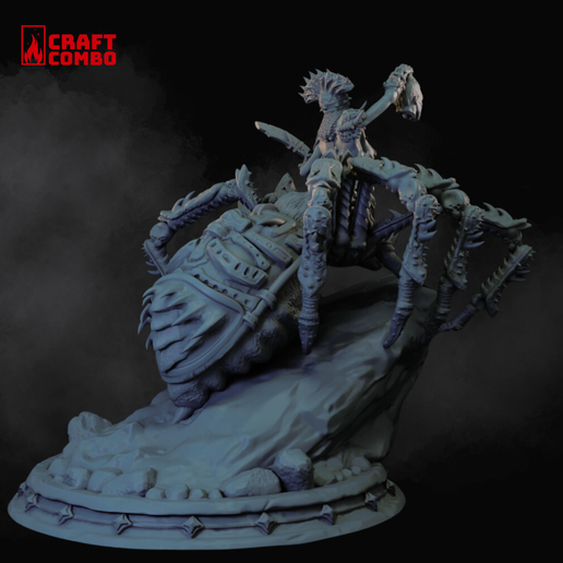 👹 D&D Mini - Drider, Creatures・ 3D File for 3D printing・Cults