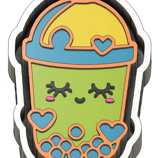 🫖 Boba Bubble Tea Car Freshie Silicone Mold Housing・Free STL File for ...