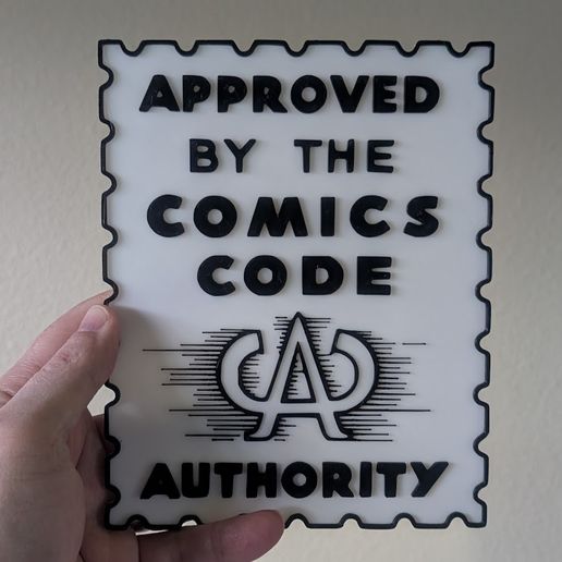 🧑‍💻 Comics Code Authority Stamp・Free STL File for 3D printing・Cults